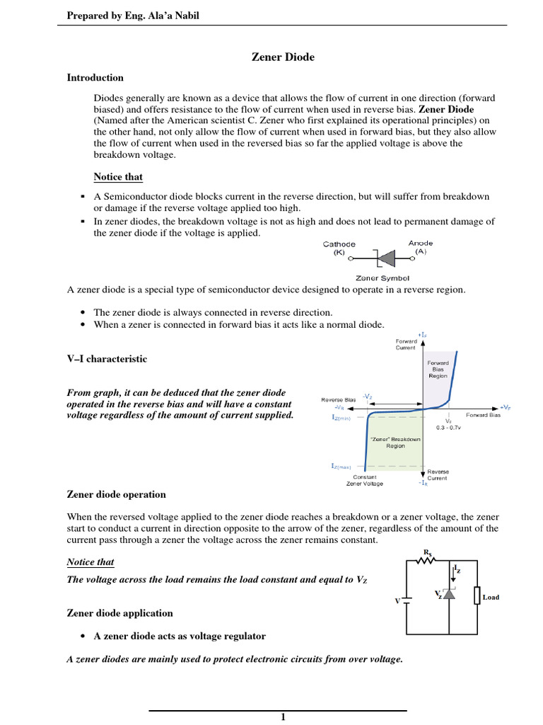 Zener Diode | PDF