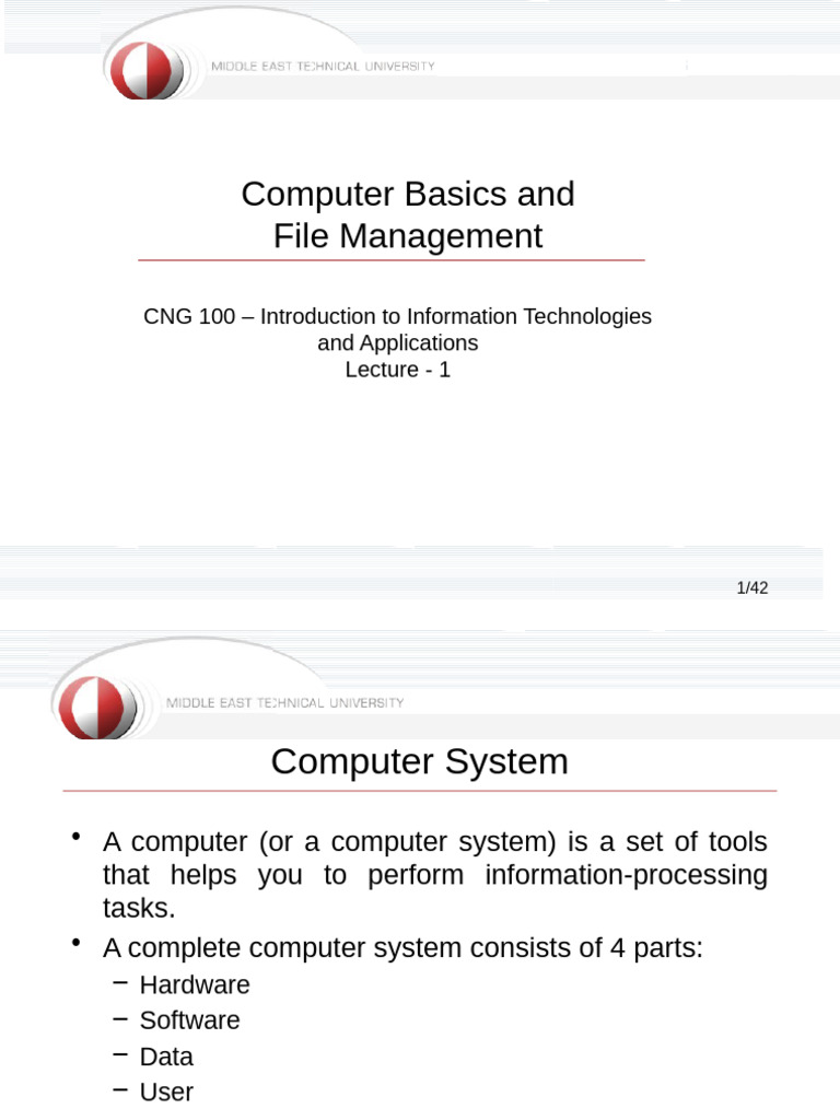 CNG100 Lecture1 | PDF