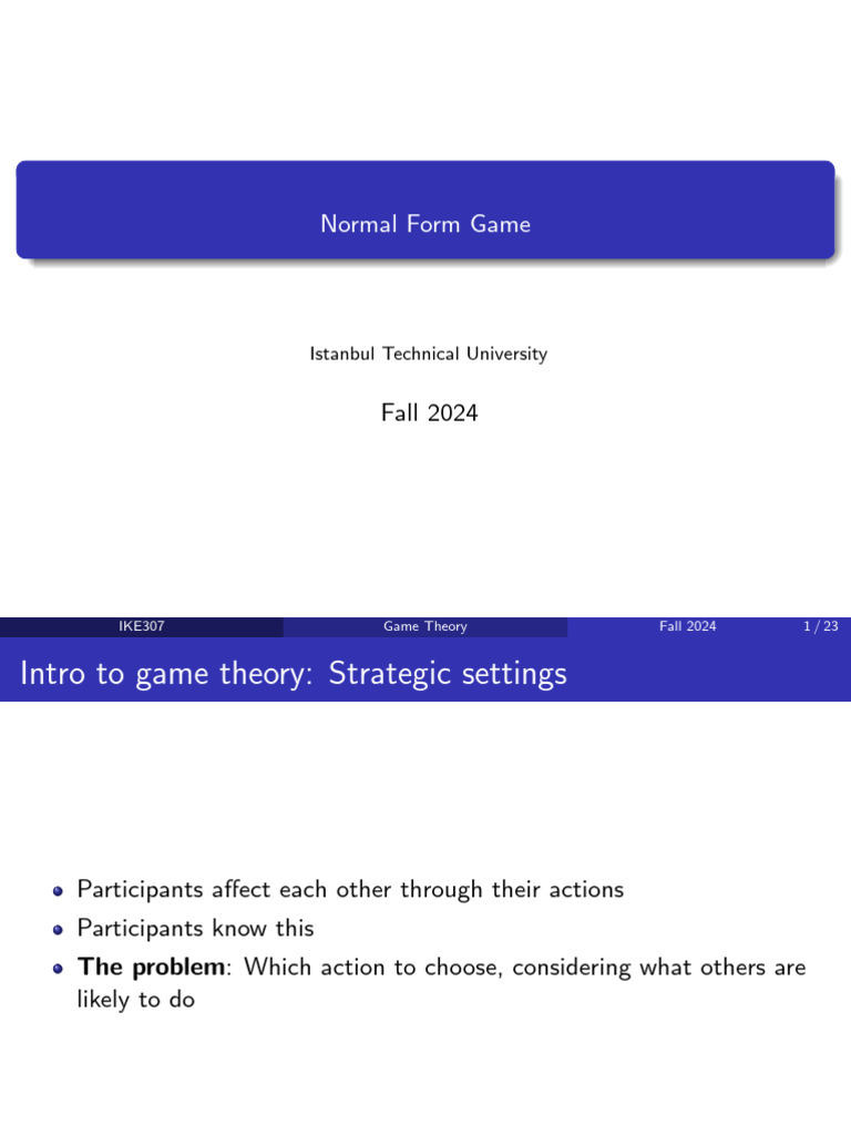 Game Theory 1 | PDF | Game Theory | Systems Theory