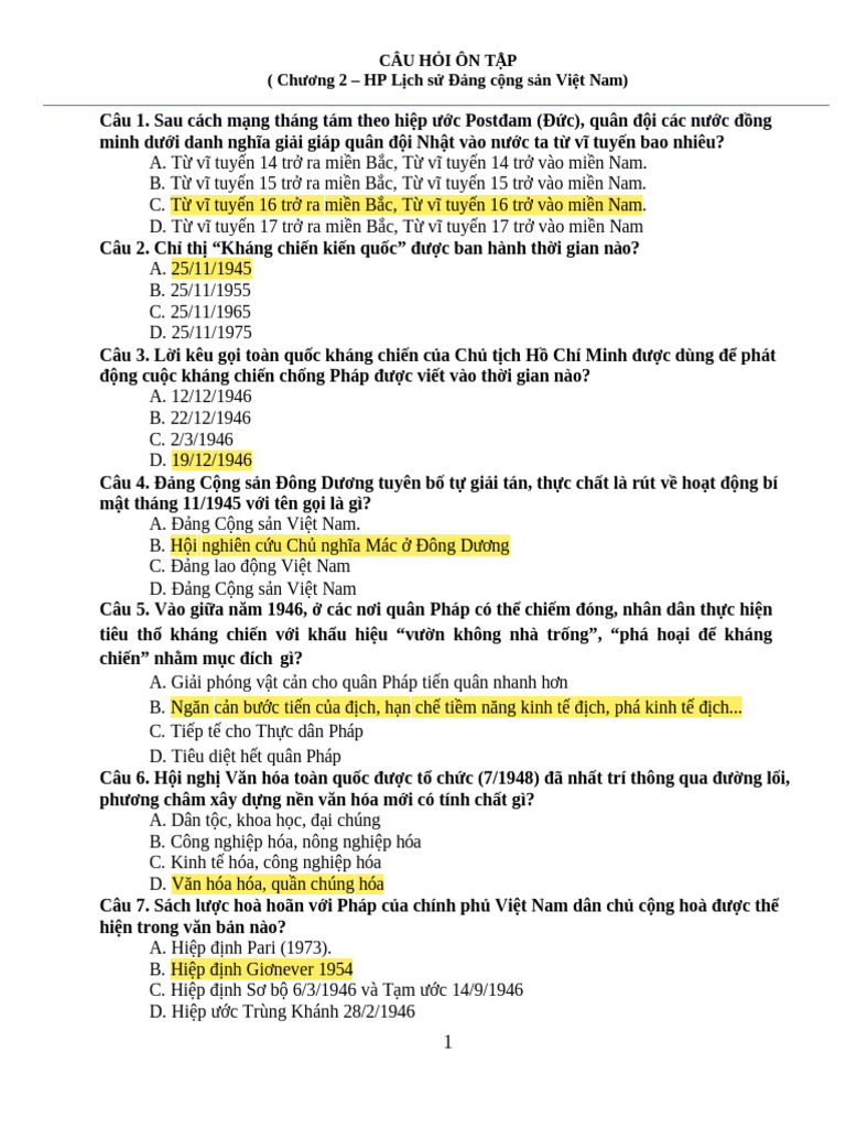 LSD Cau Hoi Chuong 2 | PDF