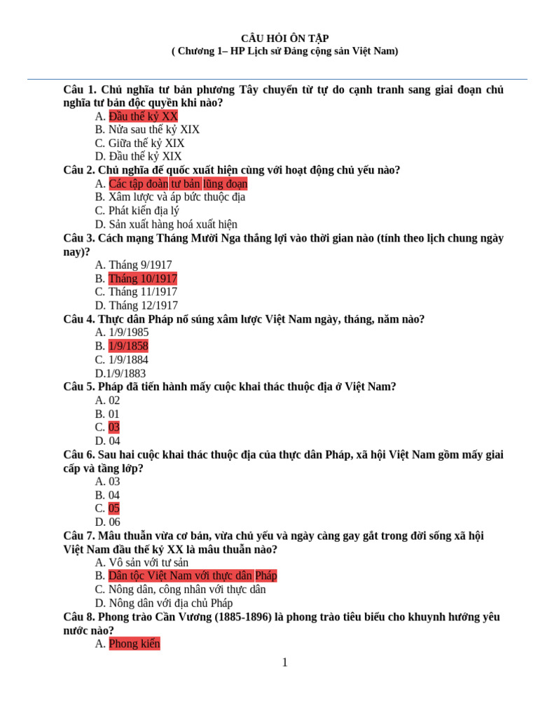LSD Cau Hoi Chuong 1 | PDF