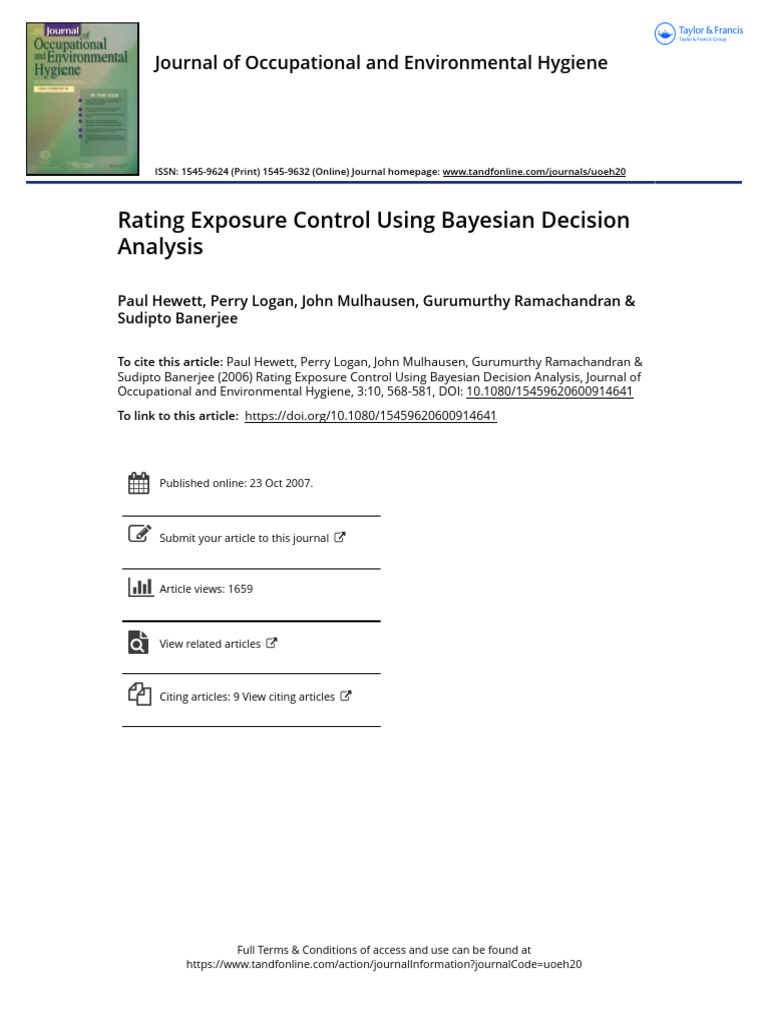 Rating Exposure Control Using Bayesian Decision Analysis | PDF