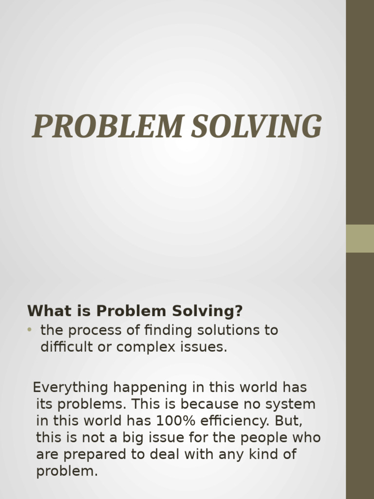 11.Problem Solving | PDF