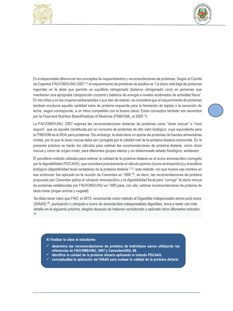 PD4 Cálculo Recomend Proteína-Calidad 2023 | PDF