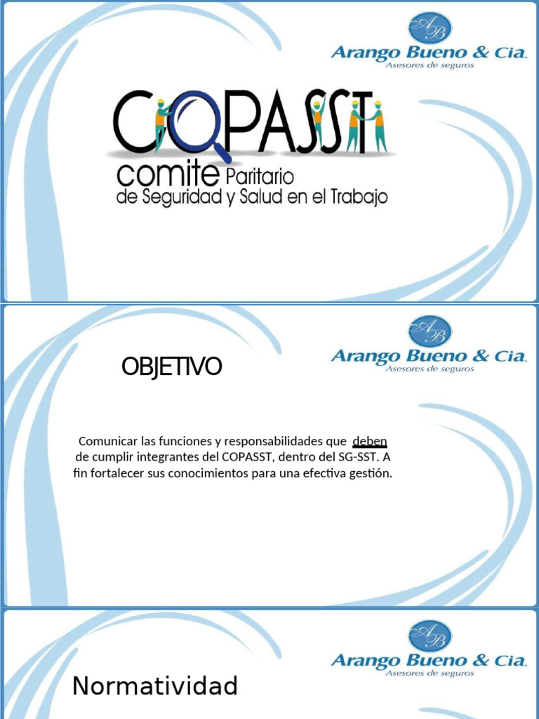 Funciones Del Copasst | PDF