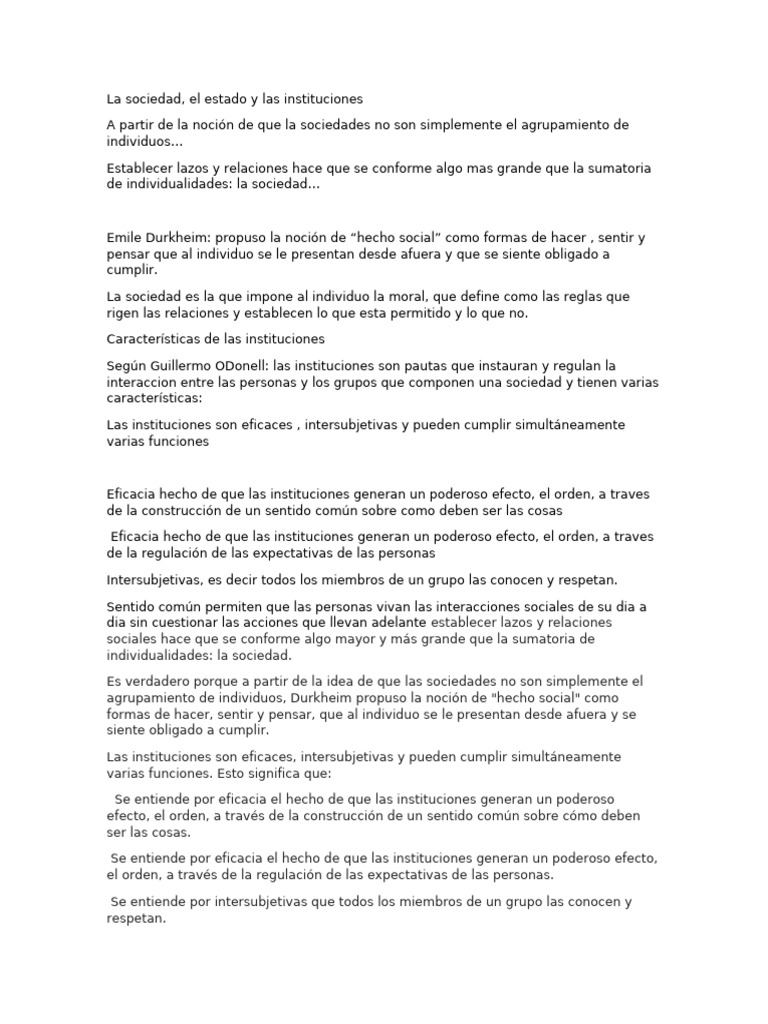 La Sociedad | PDF