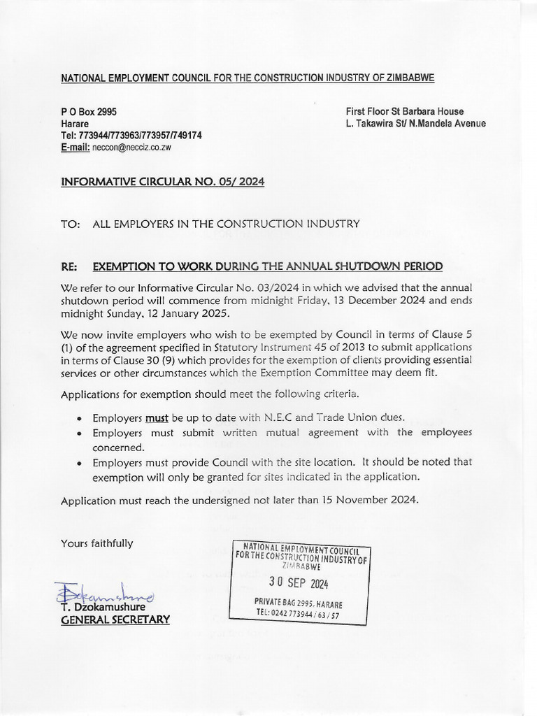 INFORMATIVE CIRCULAR NO. 05 OF 2024_0001 | PDF