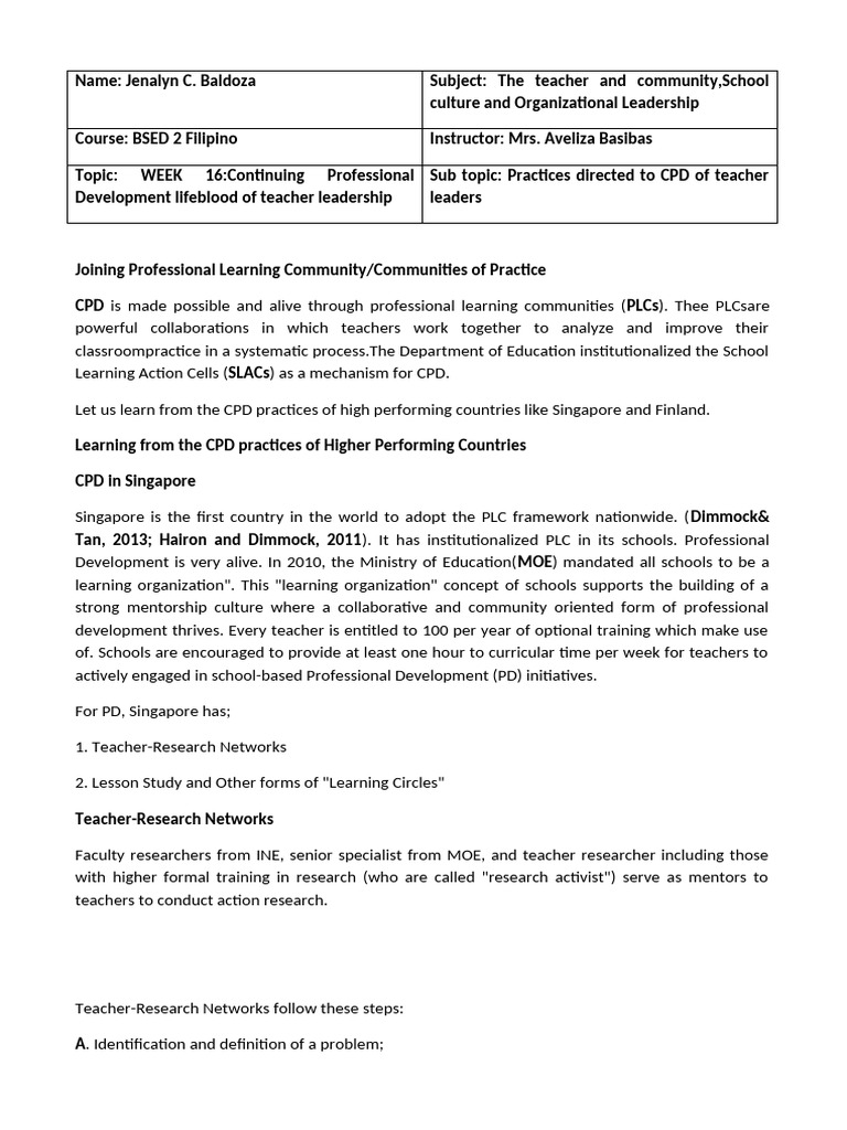 Practices Directed To CPD | PDF