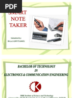 Technical Seminar Report On Smart Note Taker | PDF | Accelerometer | Personal Computers