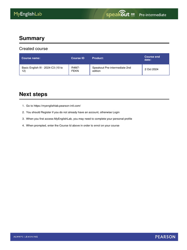 Basic English III - 2024-C3 (10 to 12) - 29 Jul 2024 | PDF