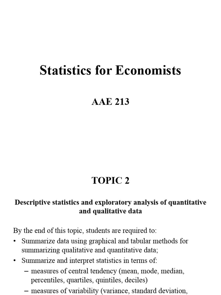 Topic 2 Descriptive | PDF