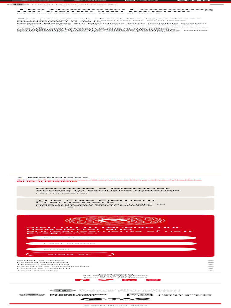 The Meridians: Connecting The Visible and Invisible - TCM World | PDF