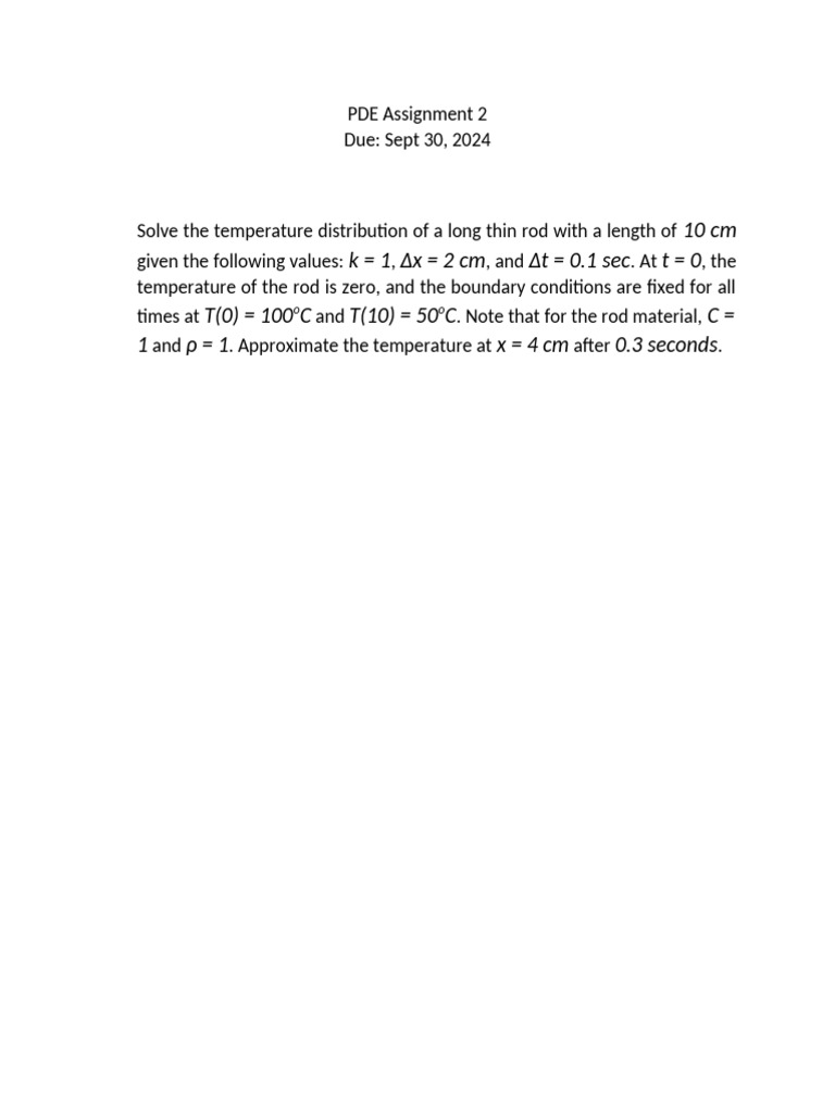 PDE Assignment 2 | PDF