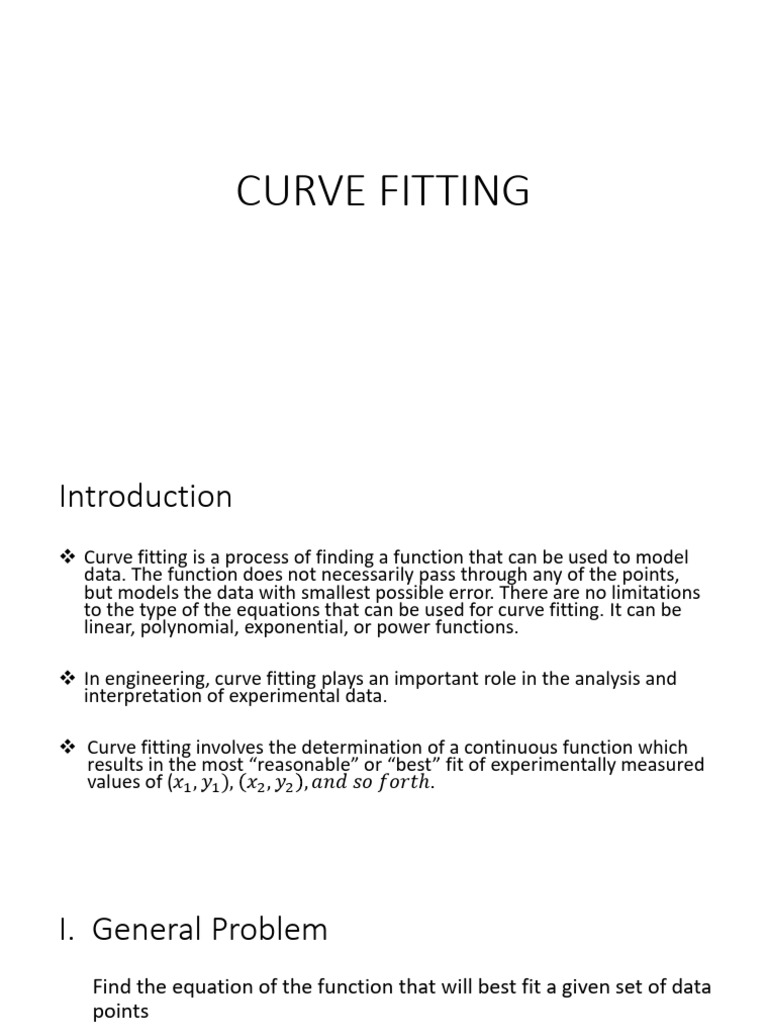 Curve Fitting | PDF