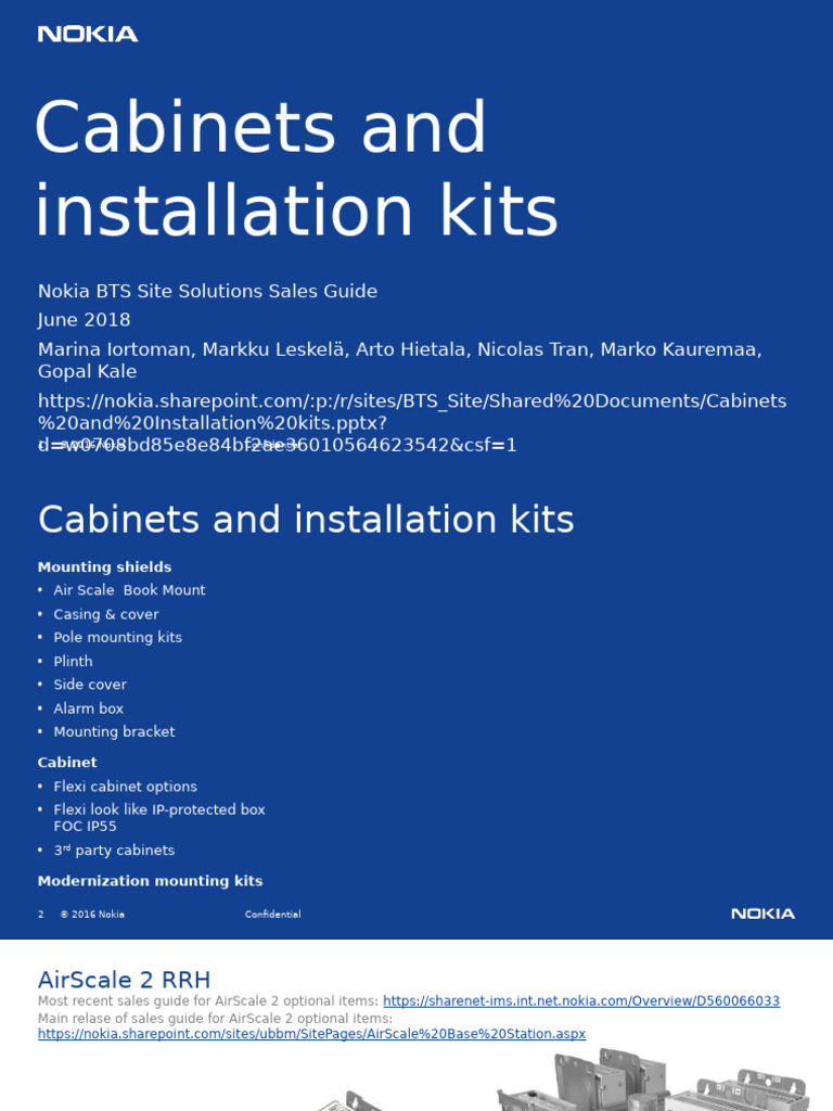 Cabinets and Installation Kits | PDF