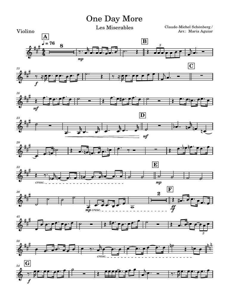 One Day More-Violino | PDF