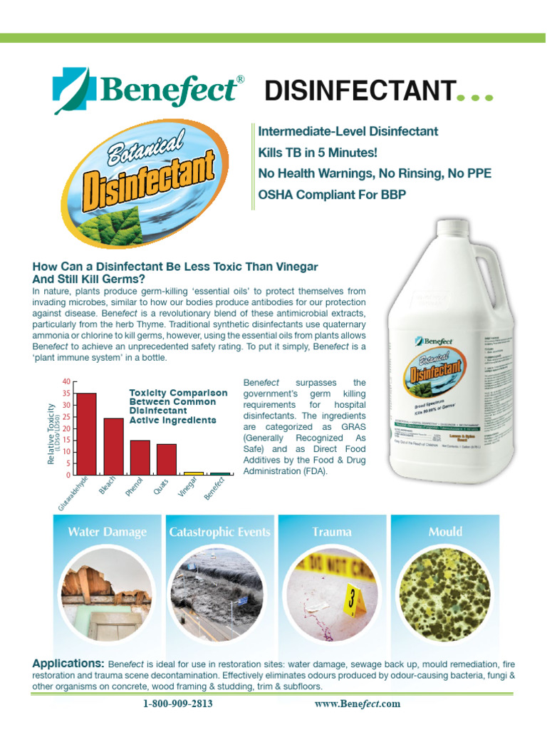 Benefect Decon 30 Safety Overview | PDF | Disinfectant | Toxicity