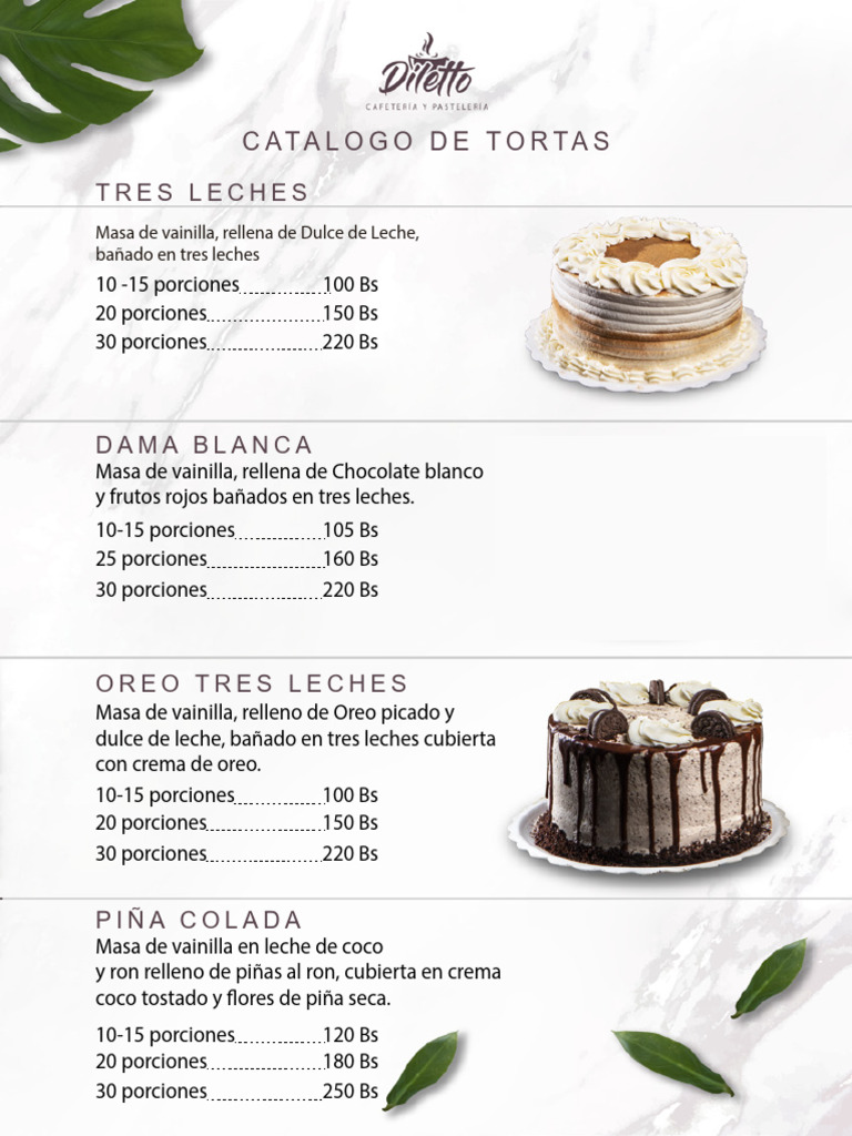 Diletto - Catalogo de Tortas 2024-1 | PDF