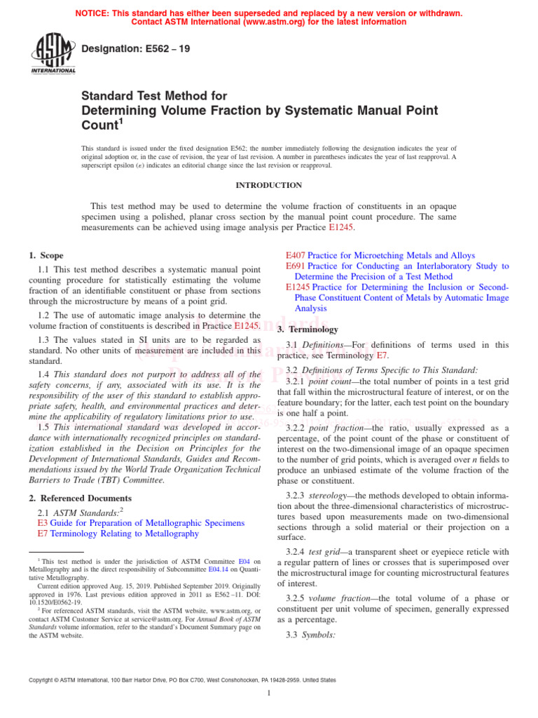 Astm E562 19 | PDF
