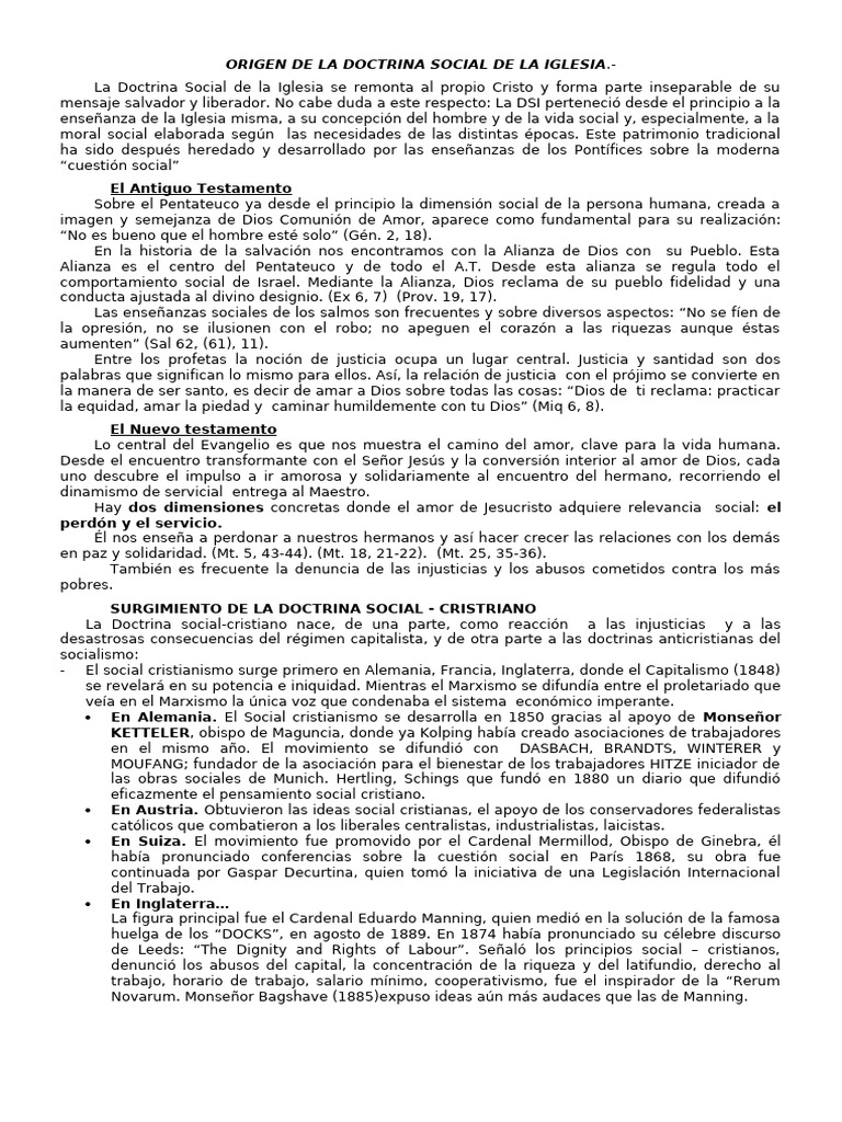Origen de La Doctrina Social de La Iglesia | PDF | Justicia | Crimen y ...