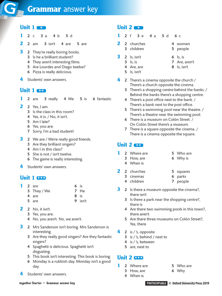 Together S Worksheets Answerkey | PDF