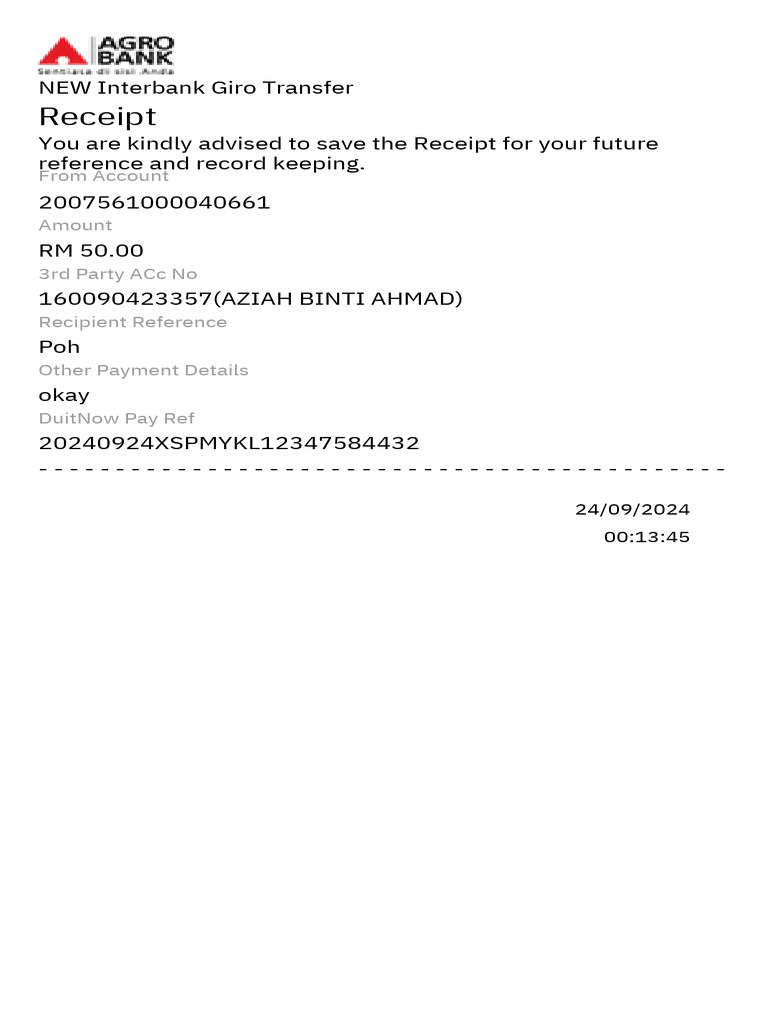 New Interbank Giro Transfer Receipt - 20240924 - 000918 - 0000 | PDF