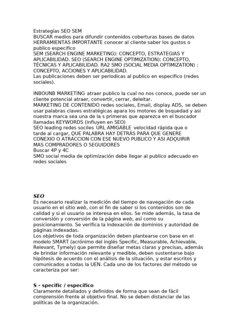 FORO Estrategias SEO SEM | PDF