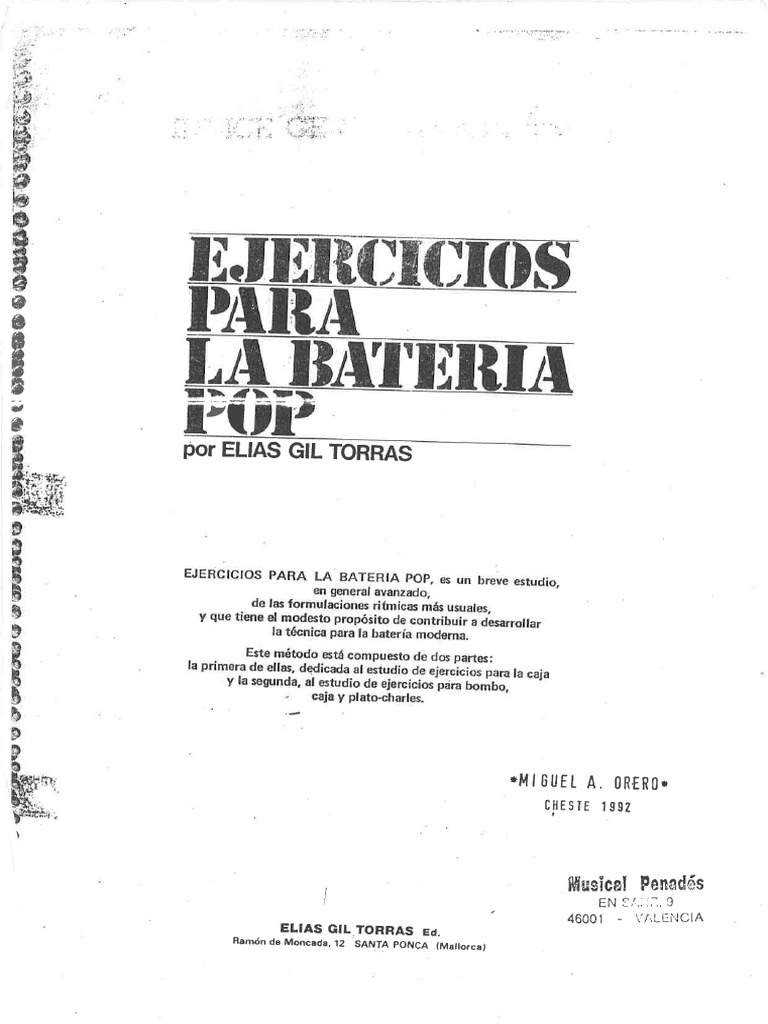 Ejercicios Para La Bateria Pop...Elias Gil | PDF