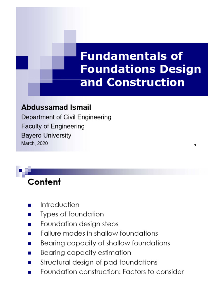 Fundamentals of Foundations Designs and Construction | PDF | Foundation ...