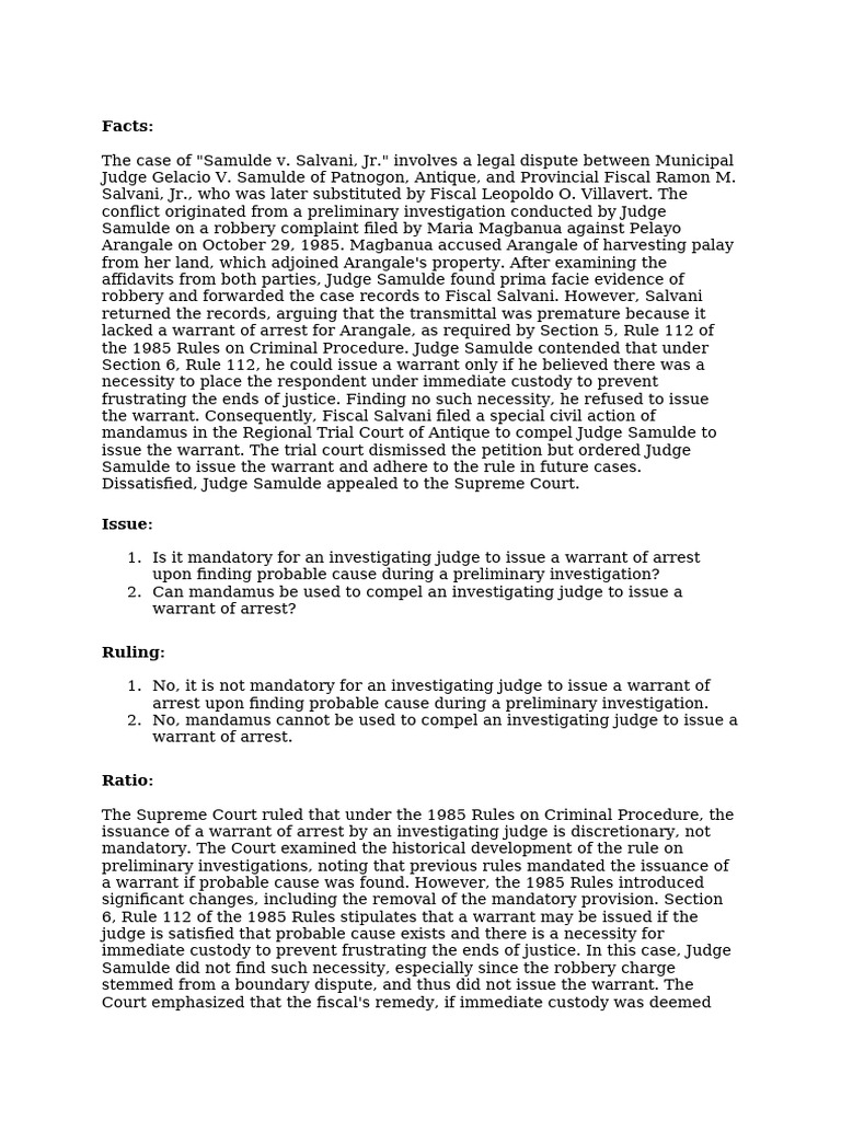 Samulde vs. Salvani, Jr. | PDF