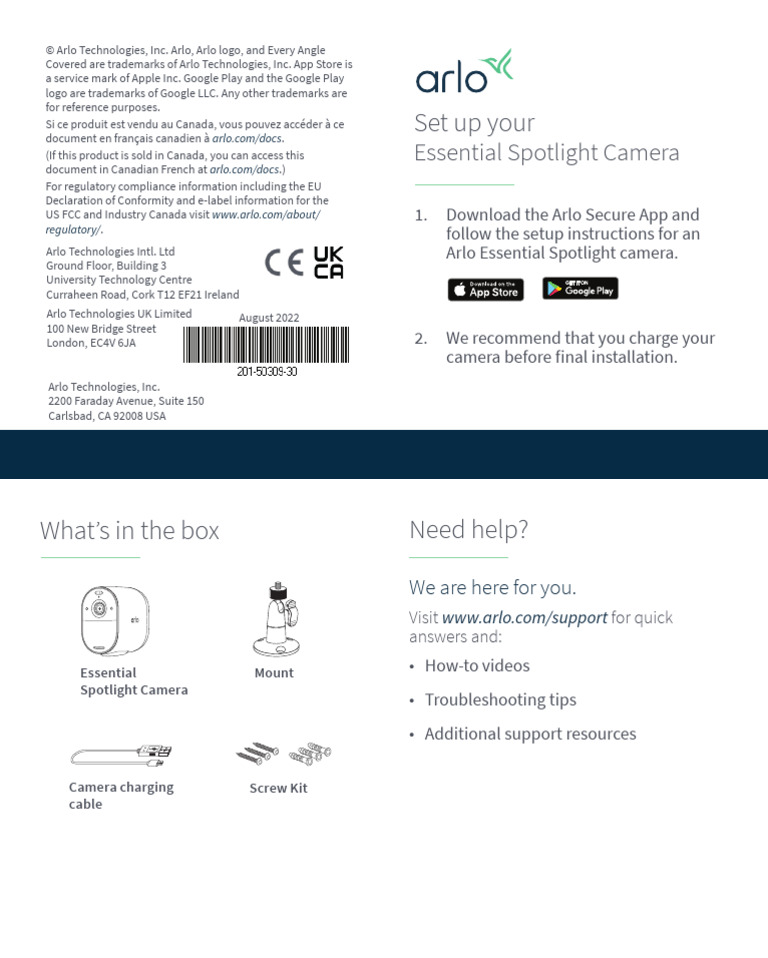 Arlo_Essential_Device_QSG_US-1 | PDF