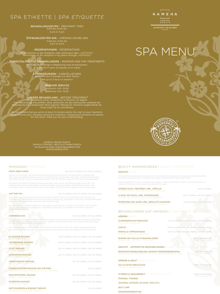 Spa-Menu | PDF