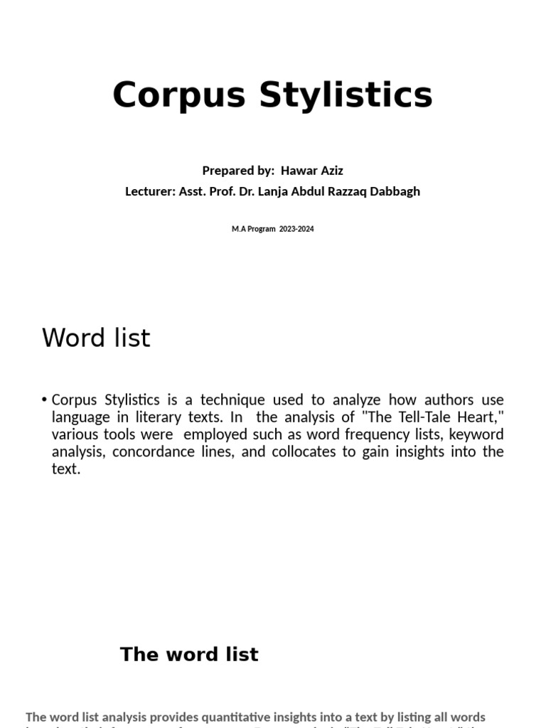 Corpus Stylistics | PDF
