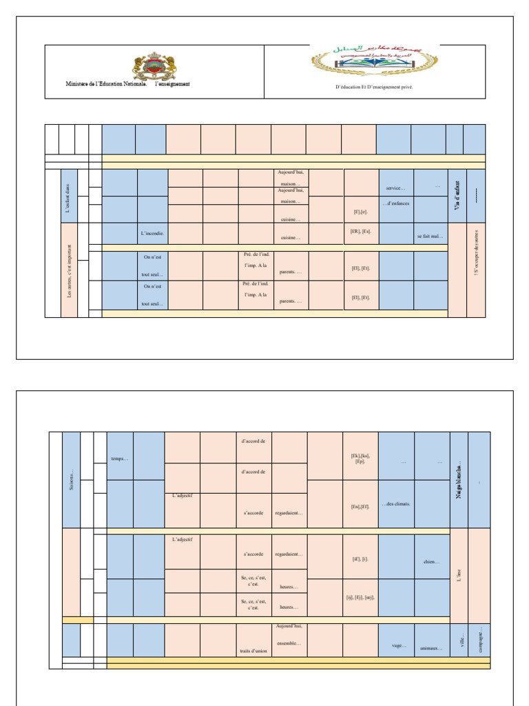Planification Annuelle 4AP | PDF