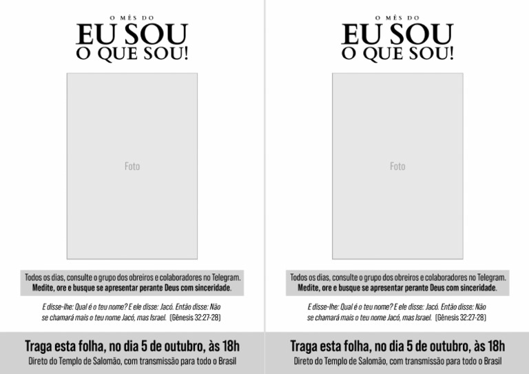 a4-Fl Eu Sou o Que Sou | PDF