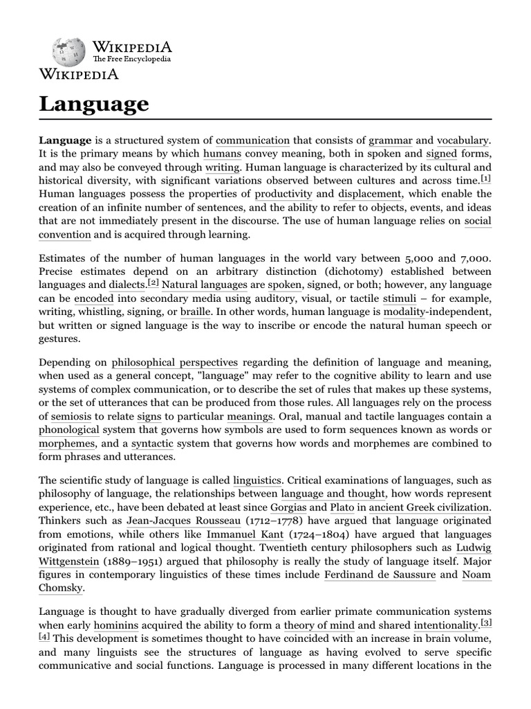 Language | PDF