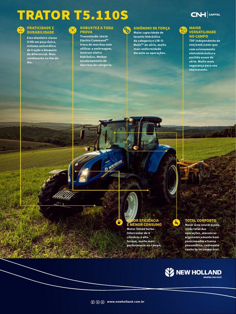 NHAG FICHA-TECNICA TRATOR T5.110s | PDF | Technology & Engineering