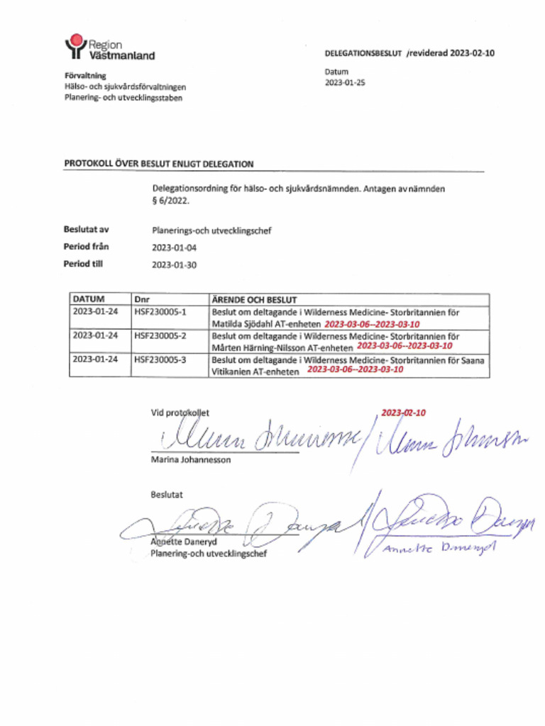 Bilaga Protokoll Över Beslut Enligt Delegation | PDF