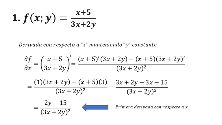 Derivada Con Respecto a x | PDF