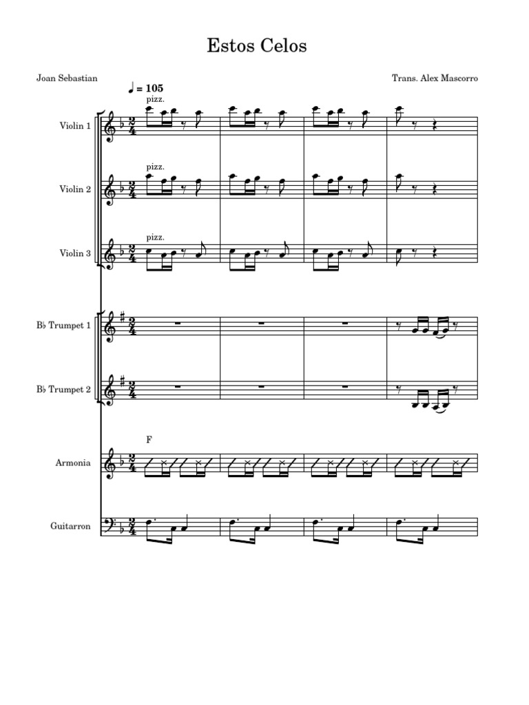 Estos Celos in F-Score - and - Parts | PDF