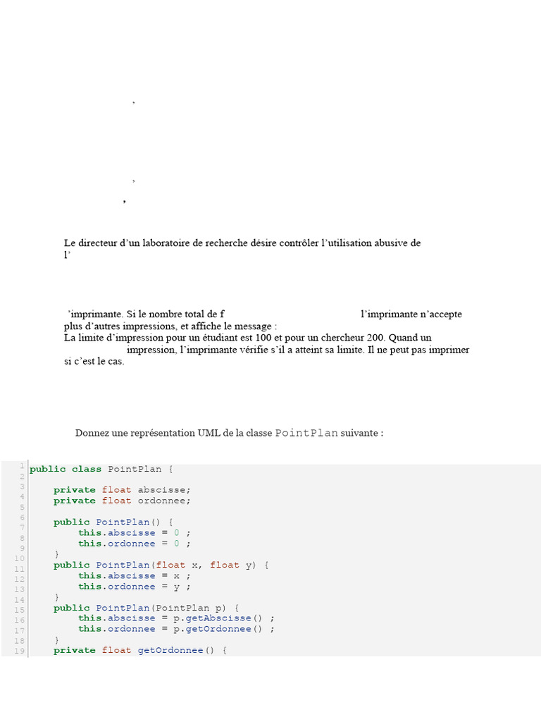 Travaux Diriges Java Prepa | PDF