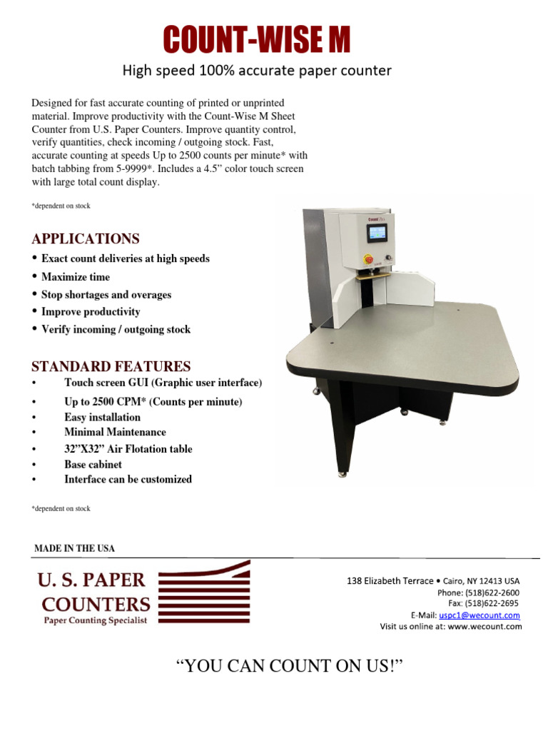 Count Wise M PLC Brochure | PDF