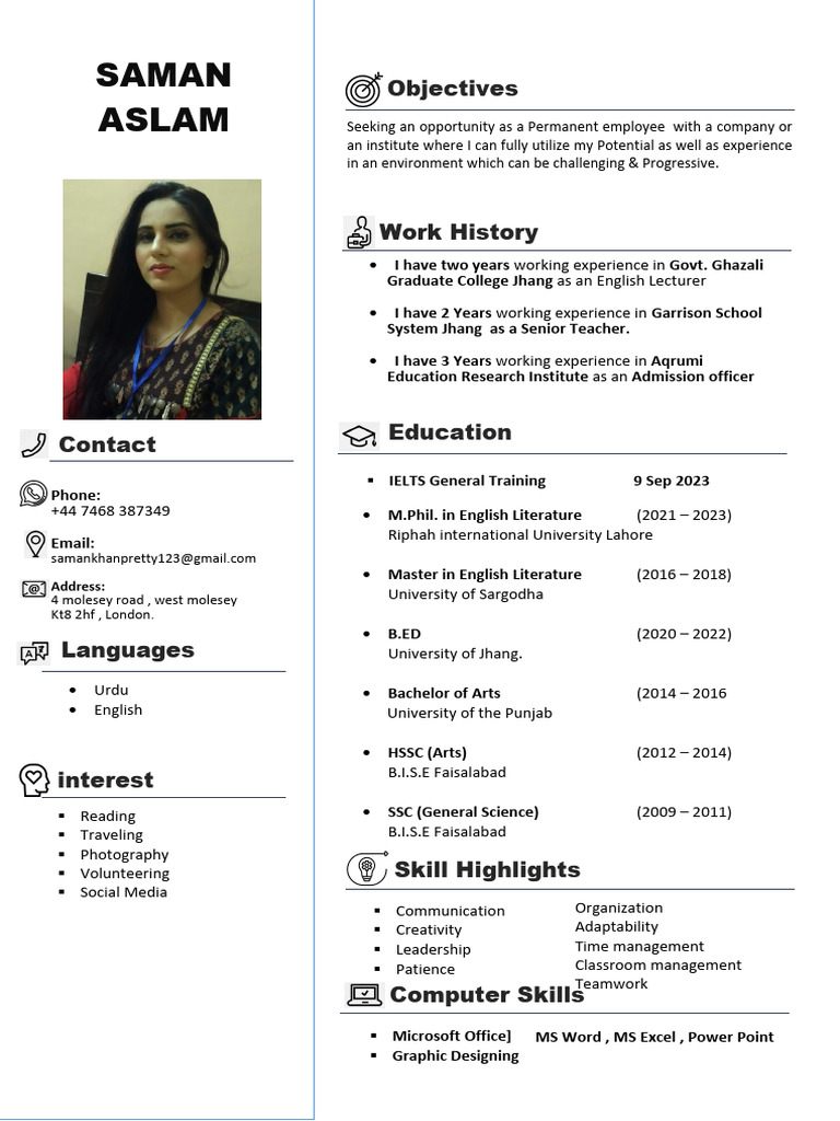 Sample CV | PDF