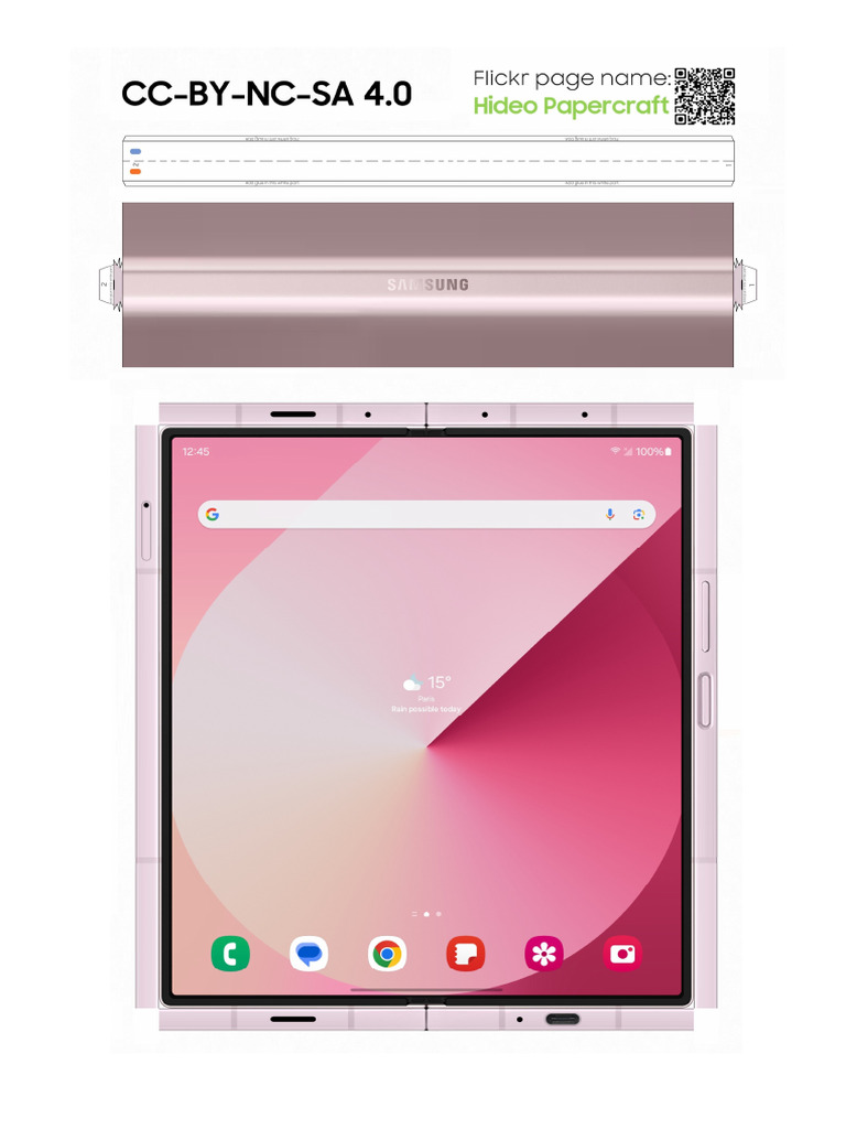 Z Fold6 Pink (Papercraft) | PDF