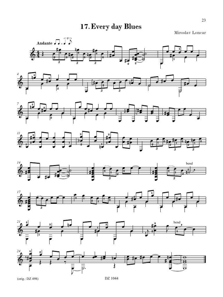 Easy Blues In E Pdf
