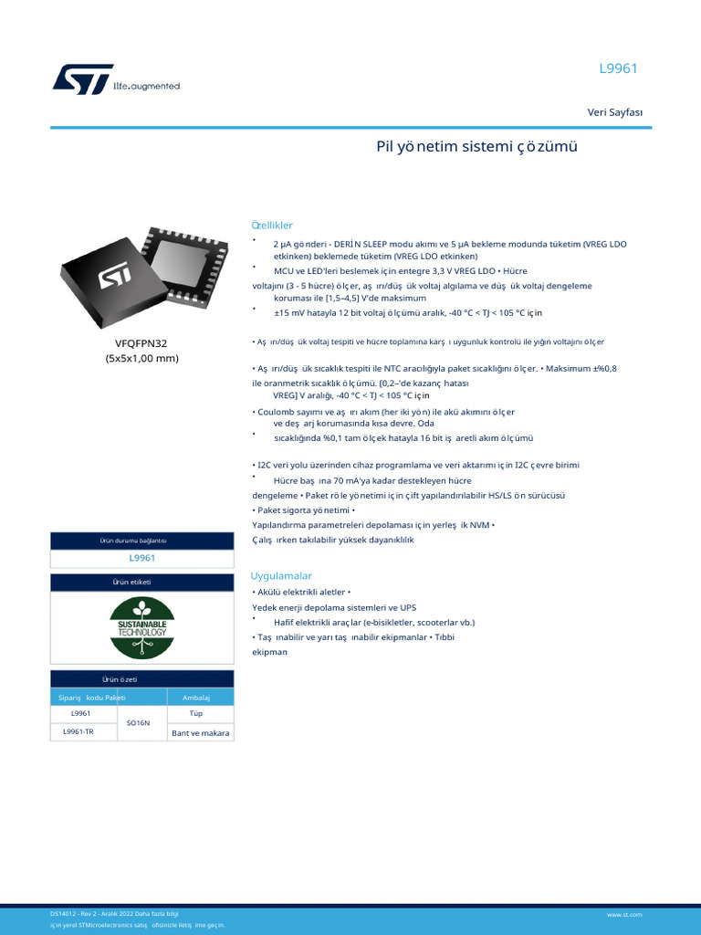 l9961 3078707 (Turkce) | PDF