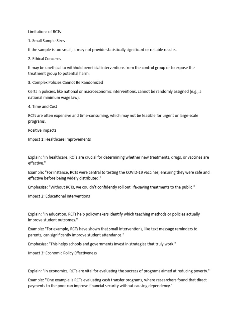 Limitations of RCTs | PDF