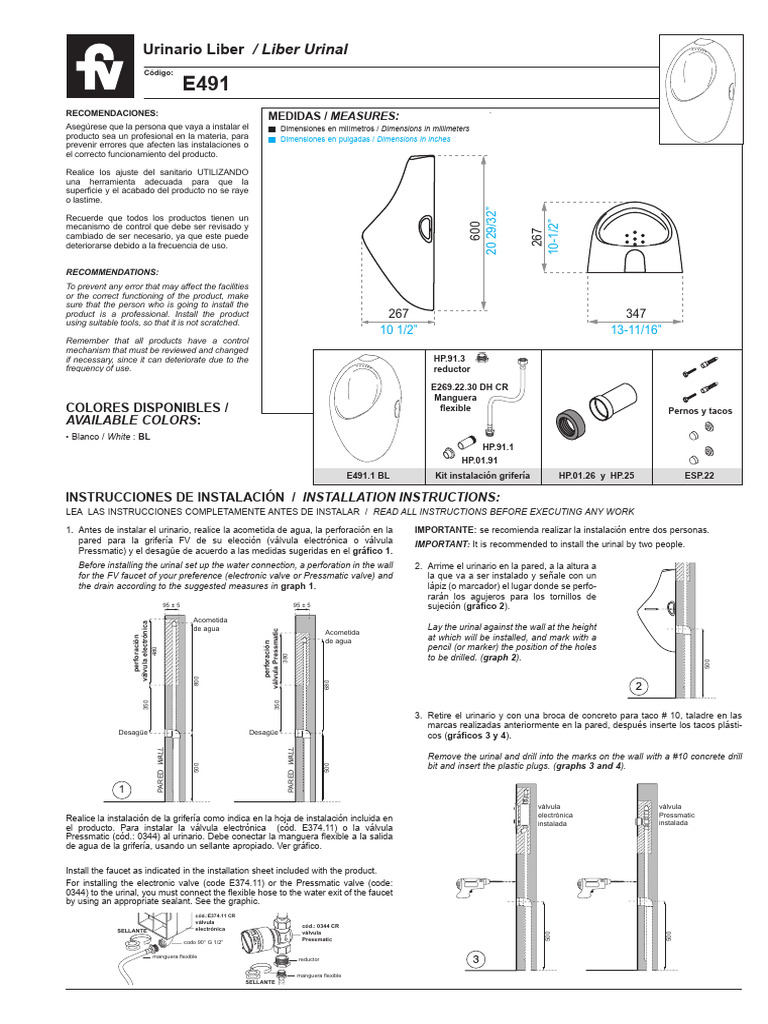 GI IO-PO19-15 Orinal Conexion Posterior 0,5 LPF | PDF