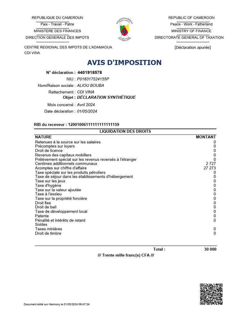 Avis Imposition | PDF