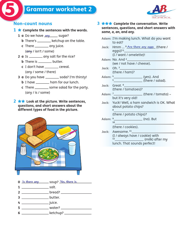 GRAMMAR - NON-COUNT NOUNS | PDF